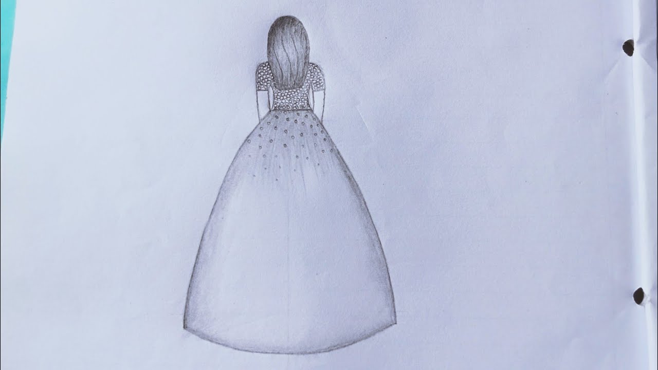 Girl back side drawing / easy drawing tutorial / pencil sketch - YouTube