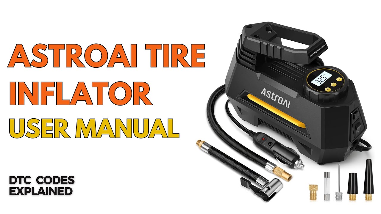 AstroAI Tire Inflator Air Compressor CZK-3631 User Manual - YouTube