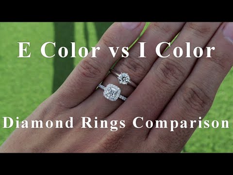 E vs I Color Diamond Engagement Ring Comparison - YouTube