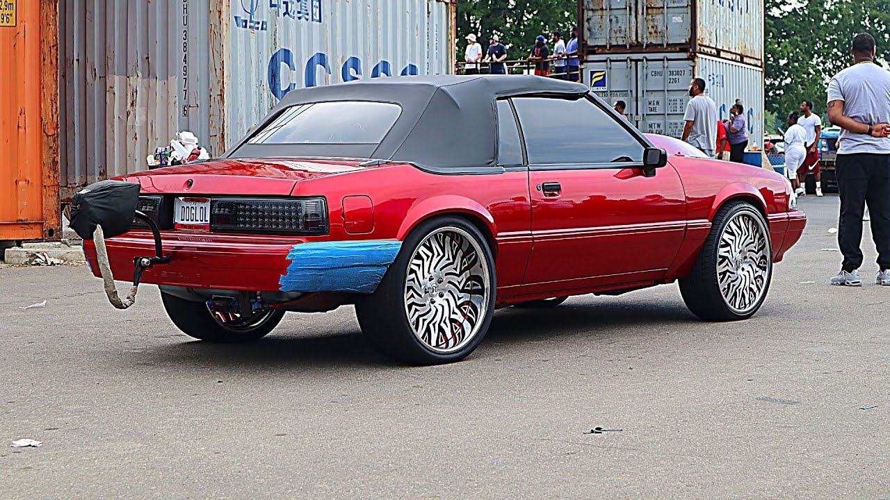 Nitrous Fox Body Mustang on 22s, Drag Racing!! #foxbody #bigrimracing ...