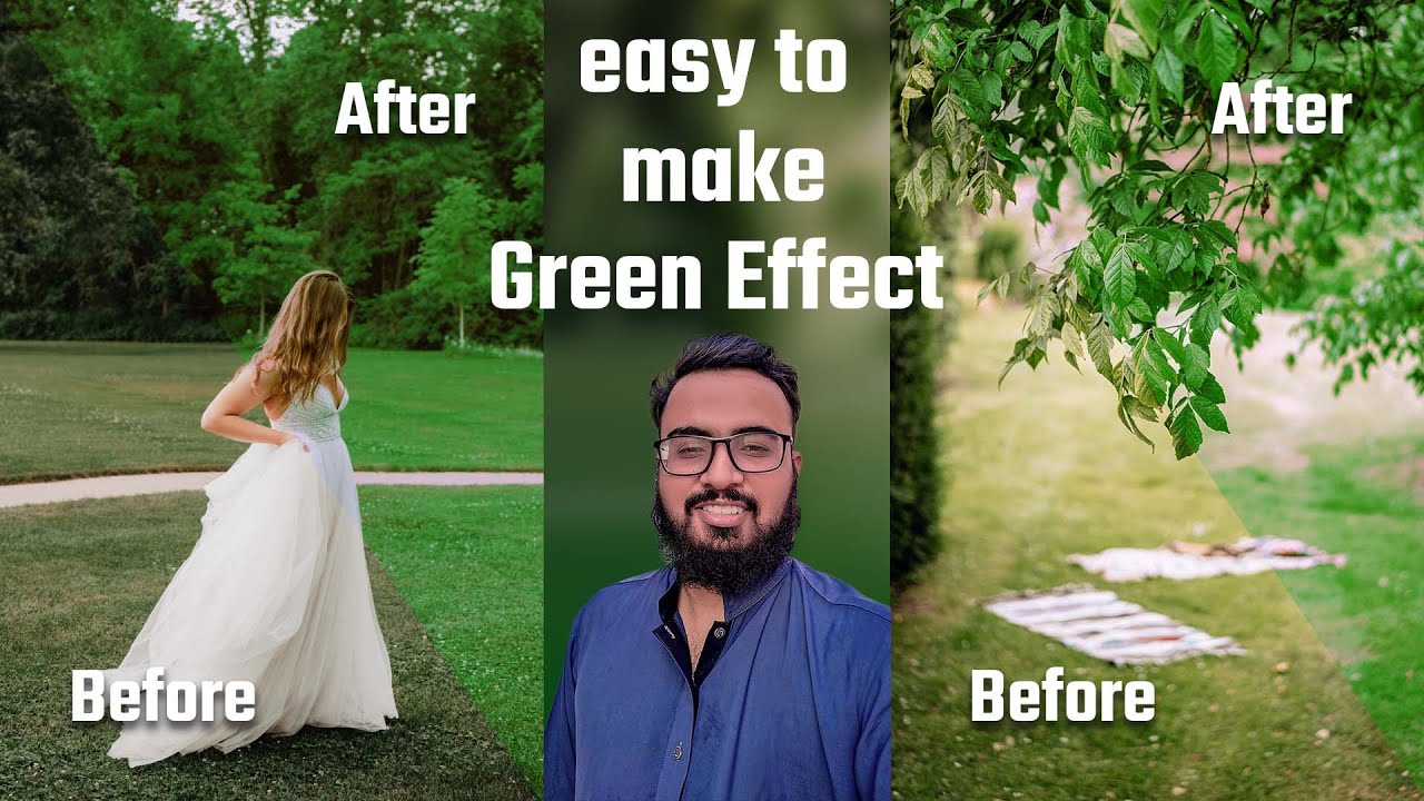 how easy to make greenery effect in photoshop for beginners - YouTube