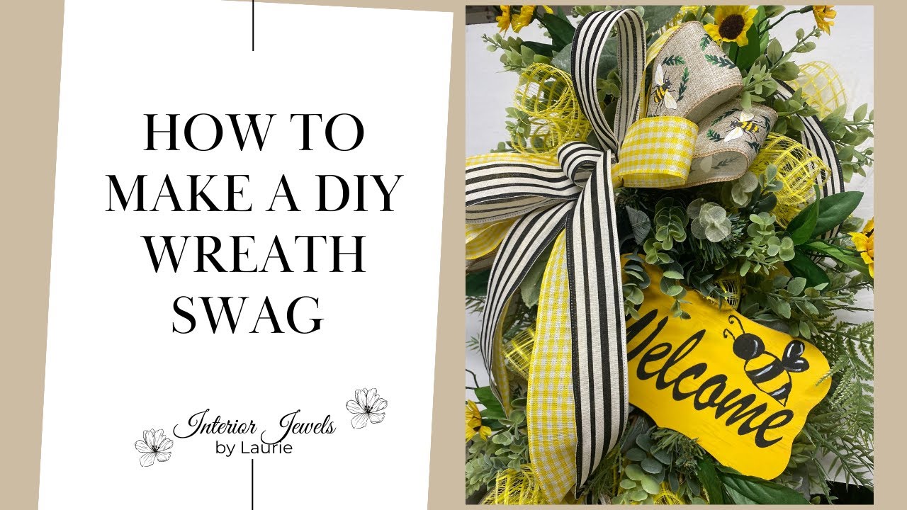 How to make a DIY Wreath Swag - YouTube