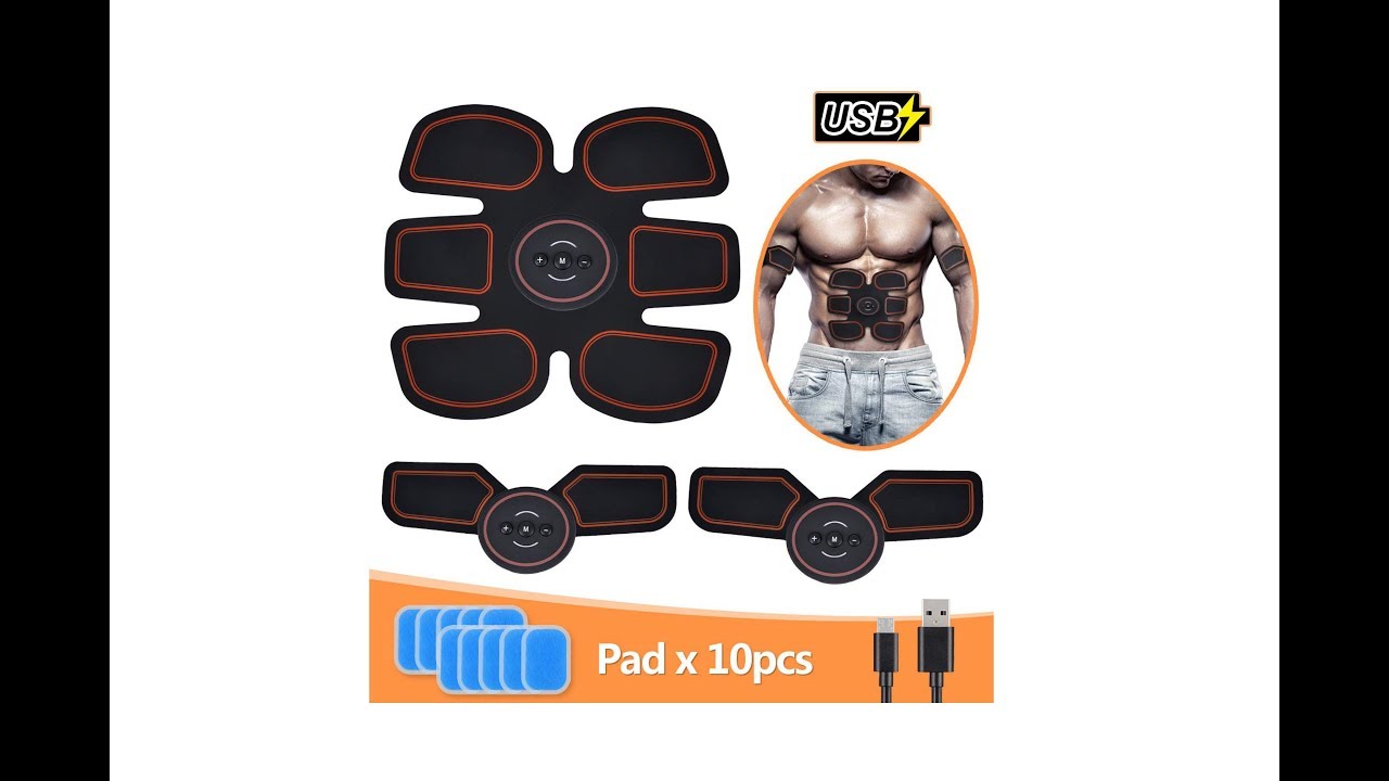 EMS Abs Stimulator, Abdominal Toning Belt Muscle Toner Portable ...