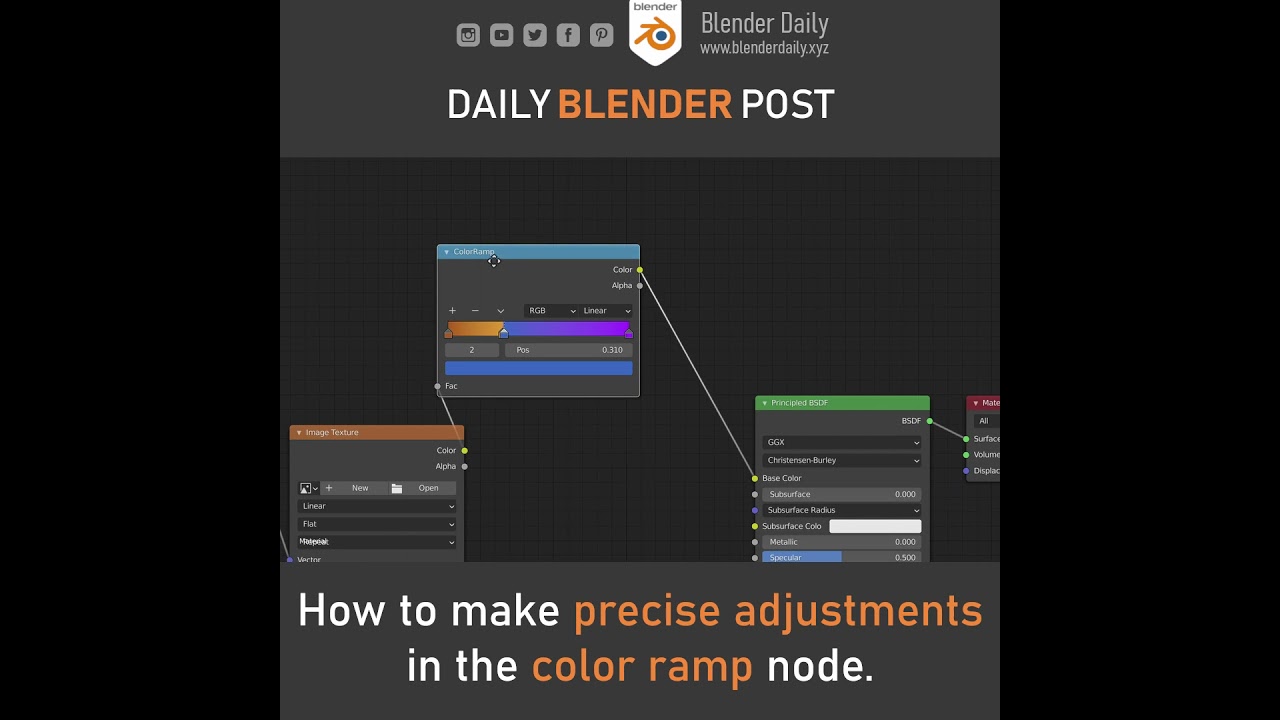 Precise Adjustments in the Color Ramp Node (Blender) - YouTube