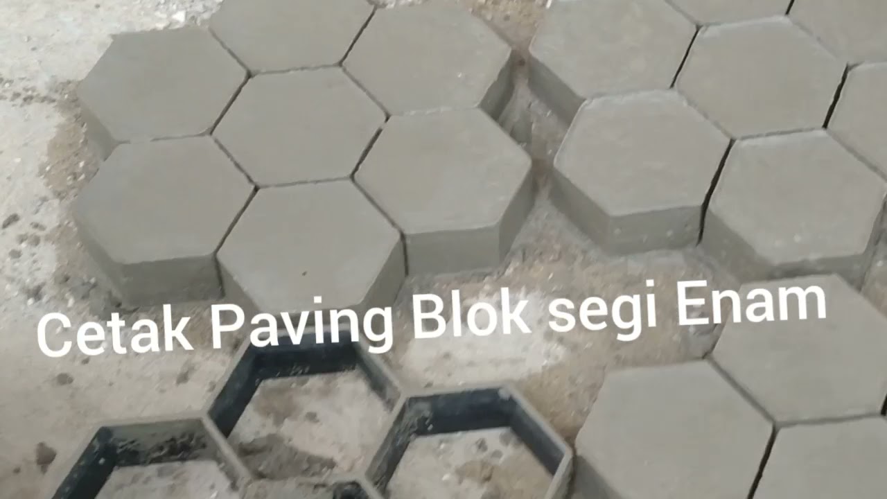 Hasil Cetak Paving Blok segi enam - YouTube