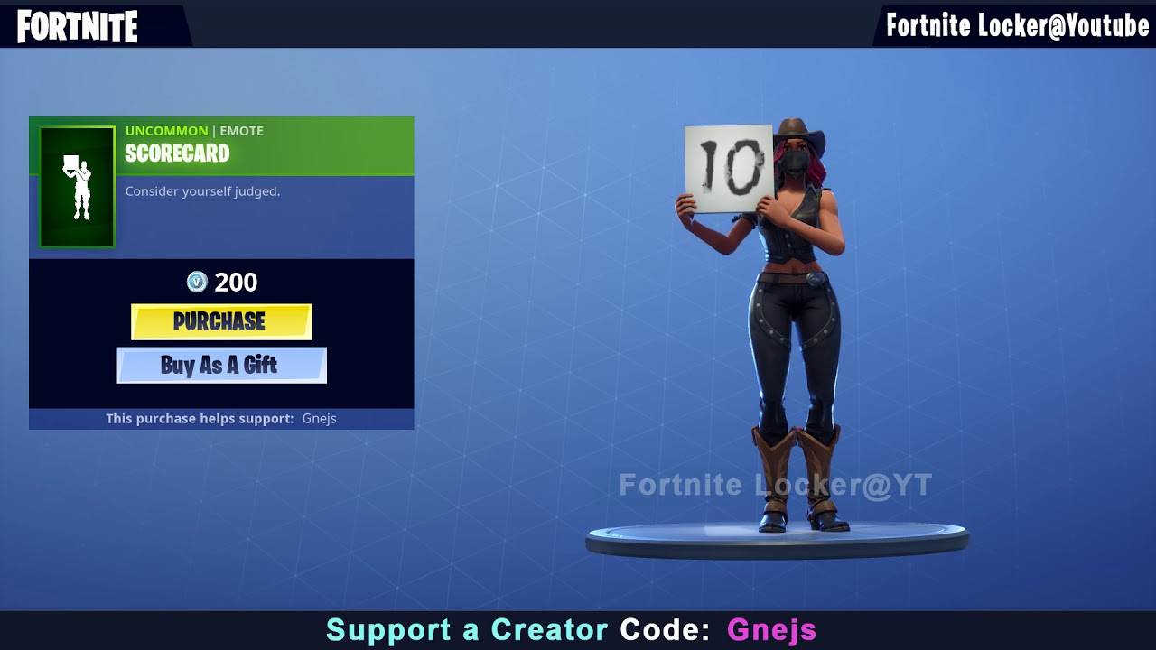 Scorecard | Fortnite Emote - YouTube