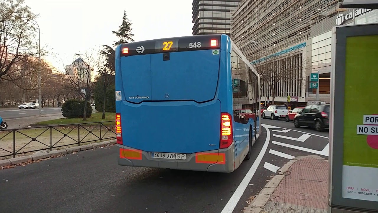 Here is the 27 bus in Madrid - YouTube