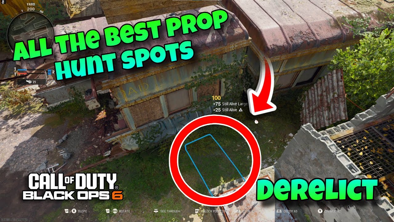 BO6 PROP HUNT: All *BEST* Working Glitch & Spots on Prop Hunt- On Derelict! - YouTube