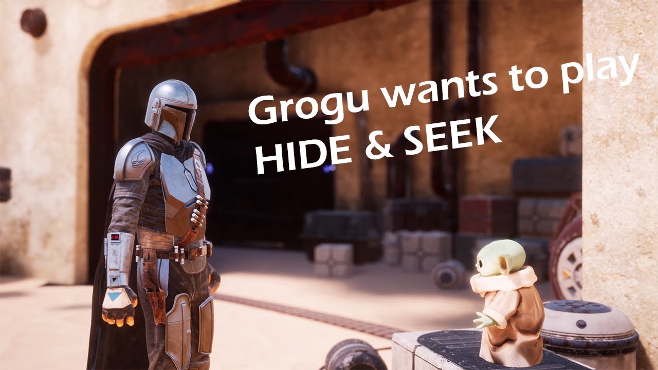 The Mandalorian and Grogu want to play hide and seek meme - YouTube