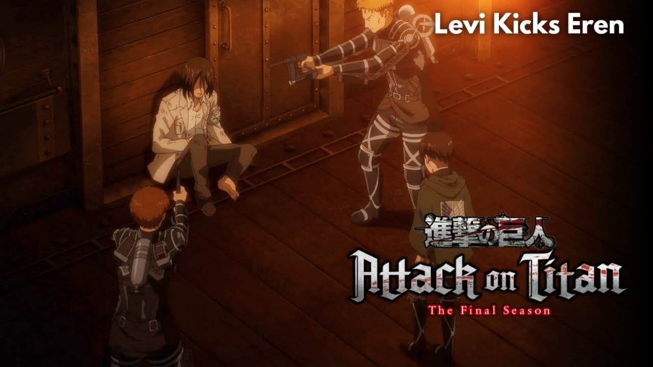 Levi Kicks Eren | Attack on Titan Final Season - YouTube