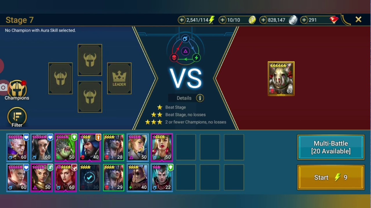 Raid Shadow Legends Tutorial - Campaign Boss Battles Brutal Level 1-5 ...