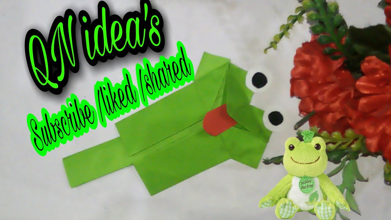 Origami Paper frog // kids toys // kids diy paper frog toy - YouTube