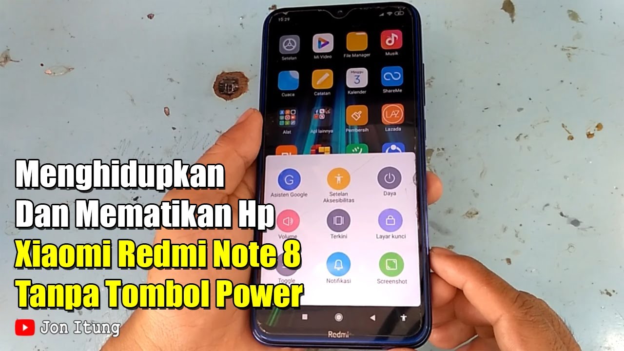 Menghidupkan Dan Mematikan Hp Xiaomi Redmi Note 8 Tanpa Tombol Power ...