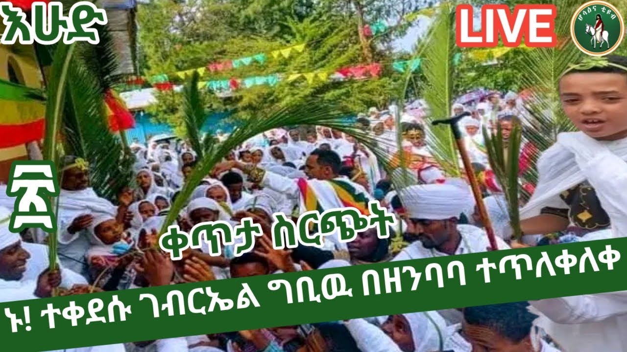 ⭕️ቀጥታ ገብርኤል ዘንባባ በዘንባባ ሆነ ሆሳዕና በአርያም ዐብይ ️LIVE ️Straight Gabriel ...