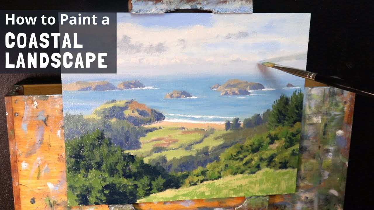 How to Paint a COASTAL LANDSCAPE - YouTube
