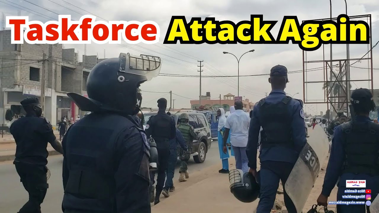 Taskforce Attack Market Again The Gambia - YouTube