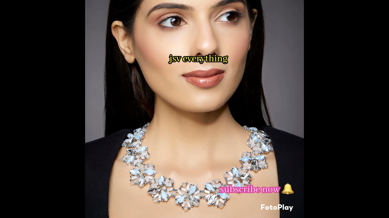 Crystal Charm Bid necklace designs #jsv everything # - YouTube