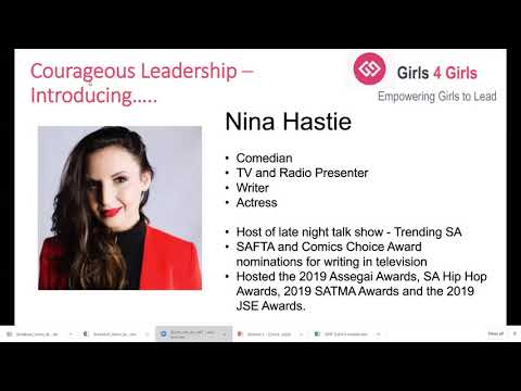 Nina Hastie spoke at the 2nd G4G AMF cohort session on Courageous Leadership