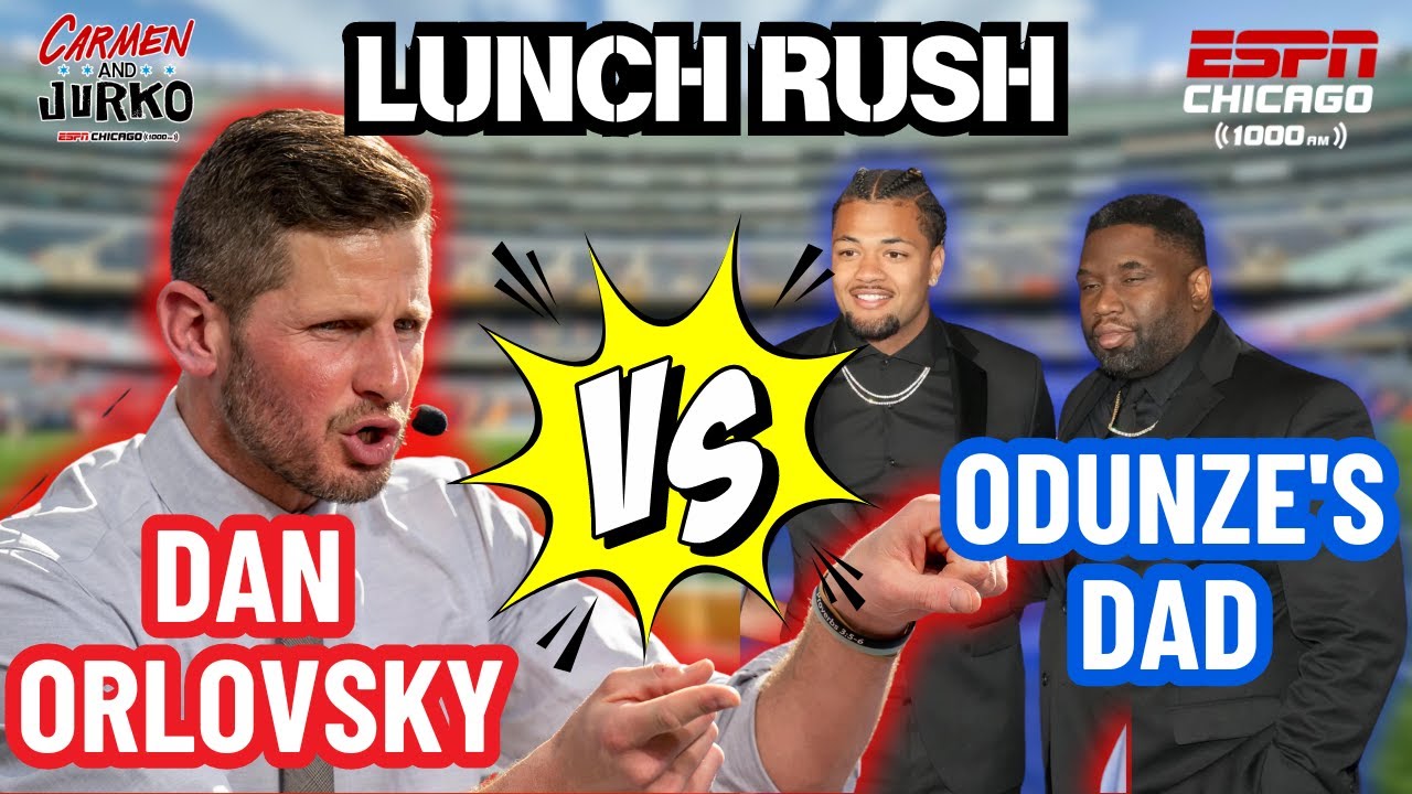 Chicago Bears WR Rome Odunze's Father Goes After Dan Orlovsky | The Lunch Rush - YouTube