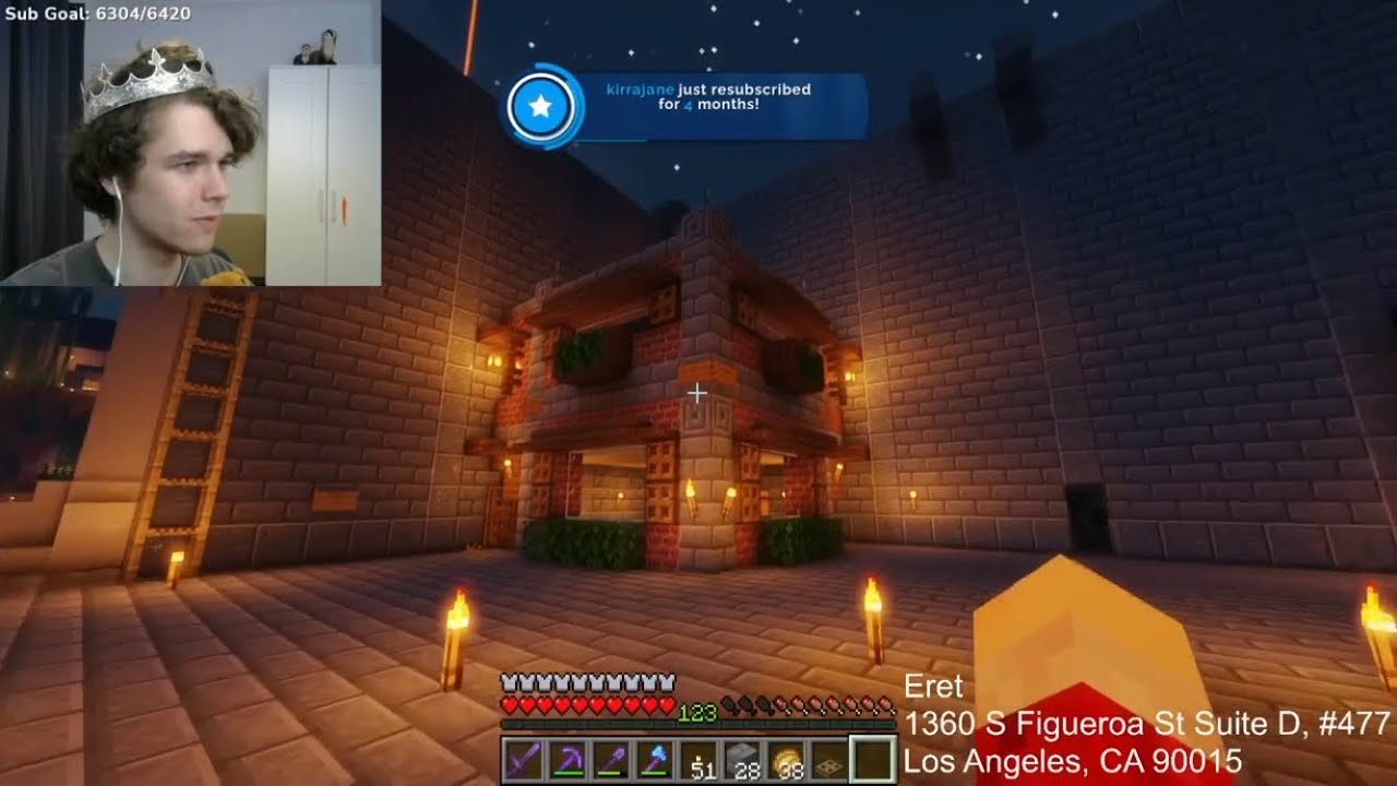 Eret’s Birthday stream! Rebuilding/recreating the community house ...