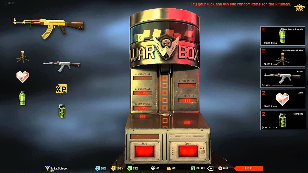 Warface December Update: Gold FY-47 Random Box - YouTube