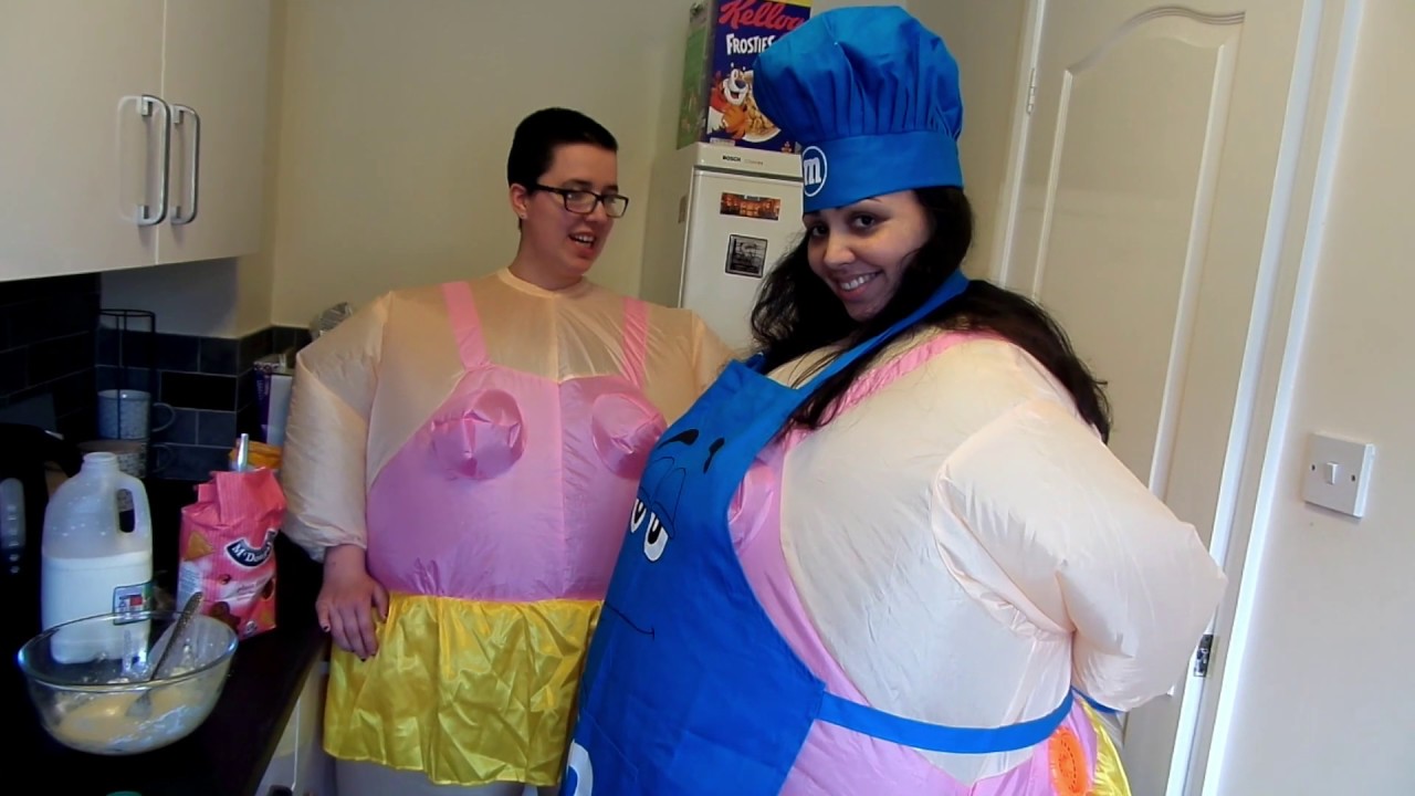 MAKING PANCAKES IN A SUMO SUIT (SISTER EDITION) - YouTube