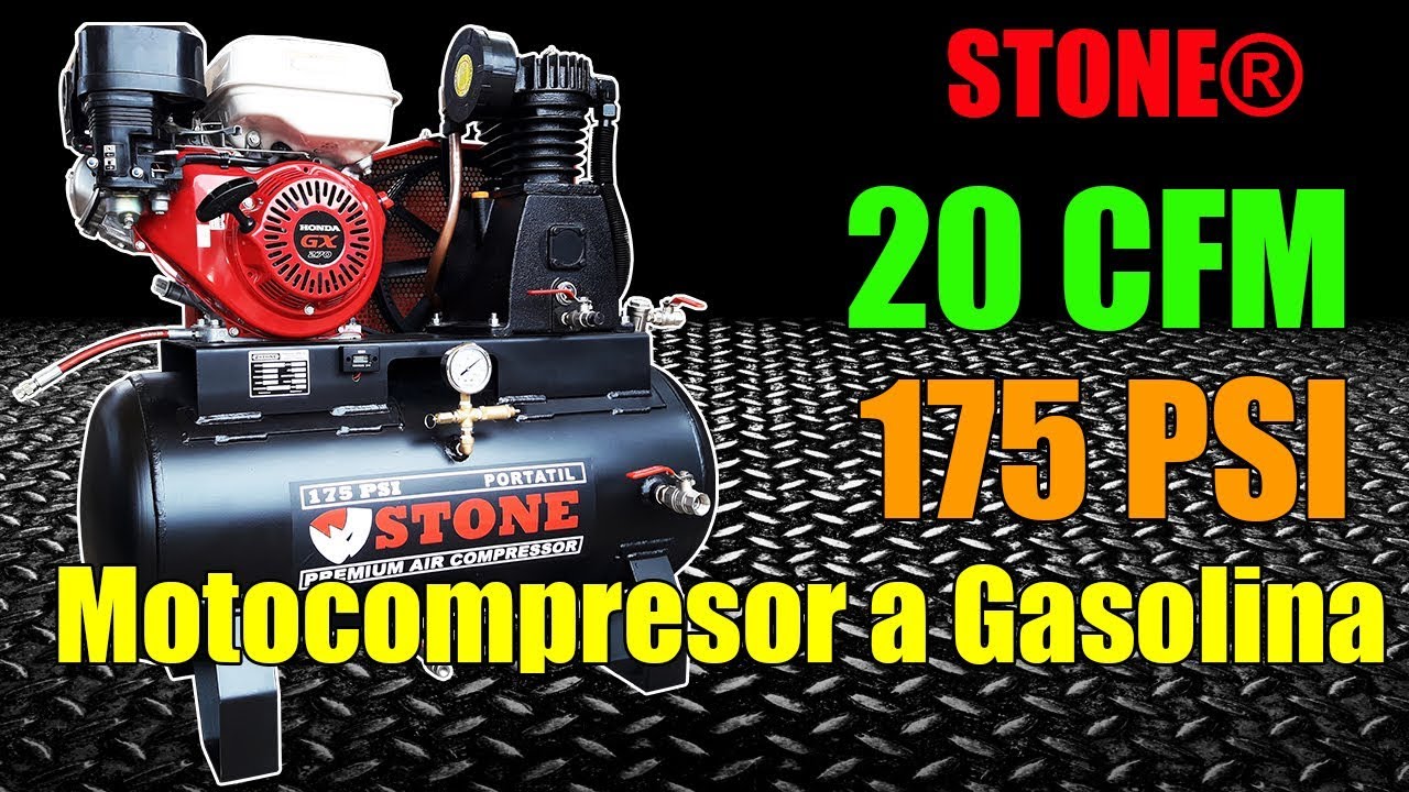 Compresor de aire con motor a gasolina Honda 175 PSI RAPTOR20G STONE ...