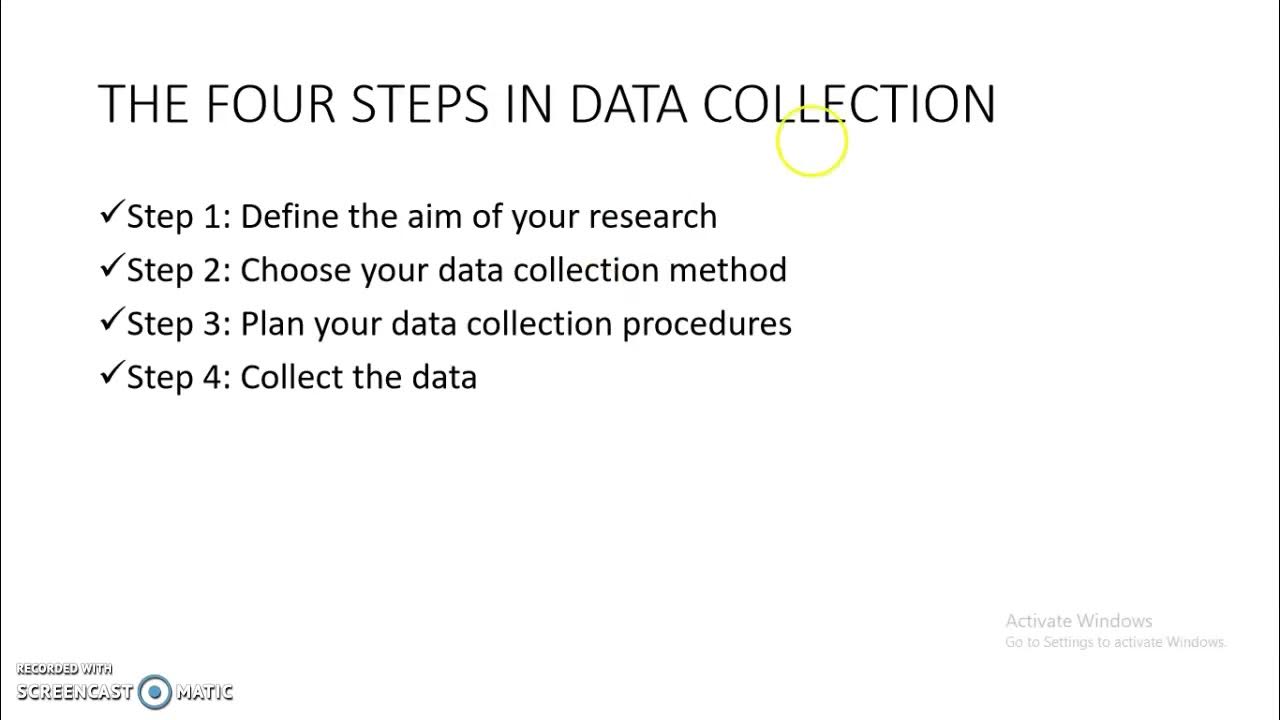 Data collection: Step by step Guide - YouTube