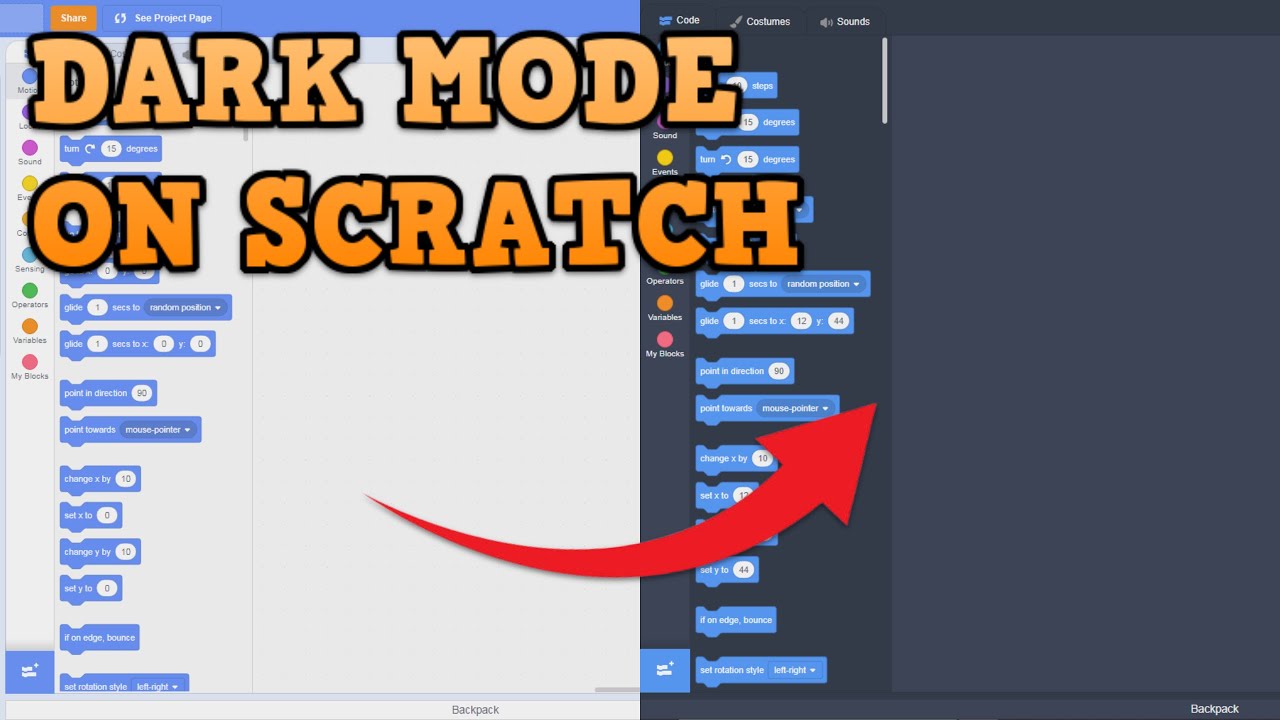 How to Get Dark Mode on Scratch (3.0) - YouTube