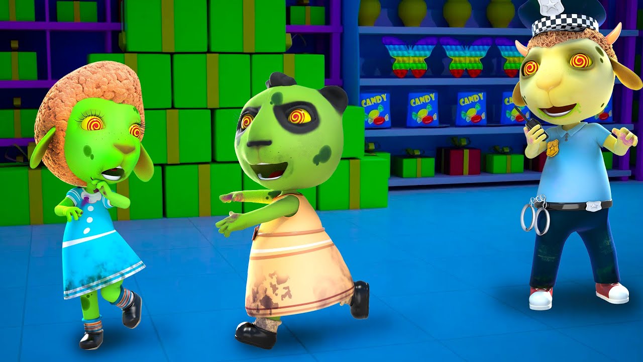 Zombie Kids Playing in the Supermarket | Cartoon for Kids | Dolly and ...