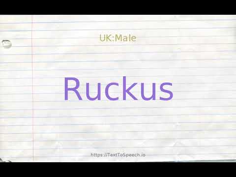 How to pronounce ruckus - YouTube