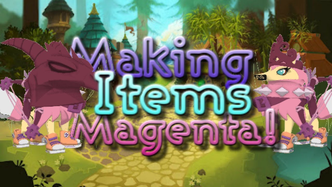 Animal Jam- Making Items Magenta With The Magenta Glitch - YouTube