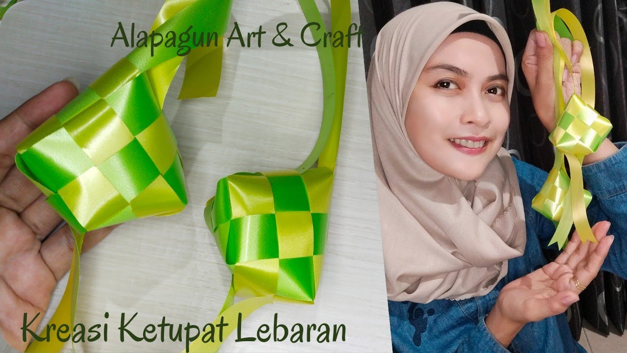 DIY | Cara Membuat Ketupat dari Pita Jepang | Ketupat Tujuh | Kreasi ...