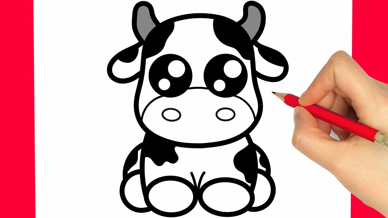 HOW TO DRAW A COW EASY STEP BY STEP - YouTube