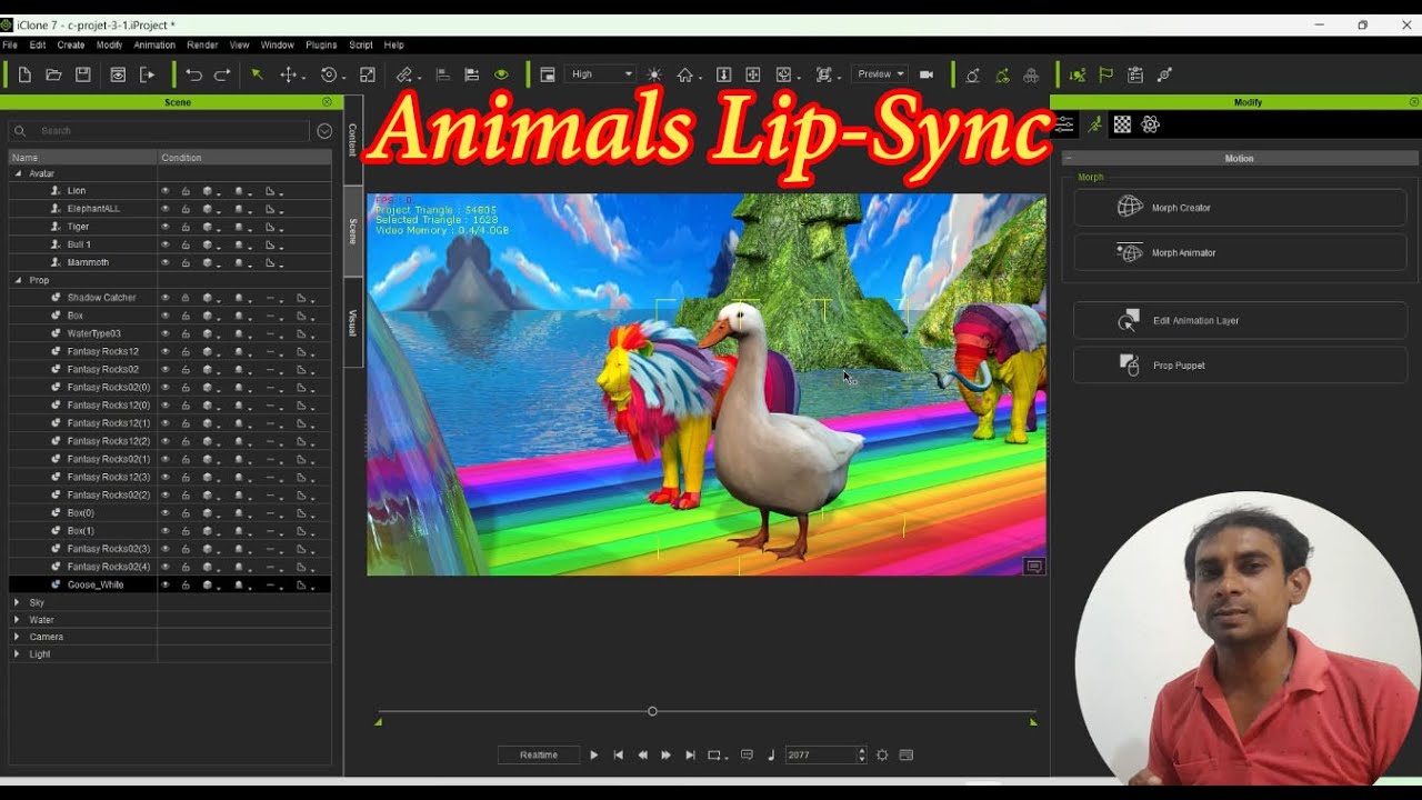 How To Make Crossing Fountain Transformation | animals Lip-Sync ...