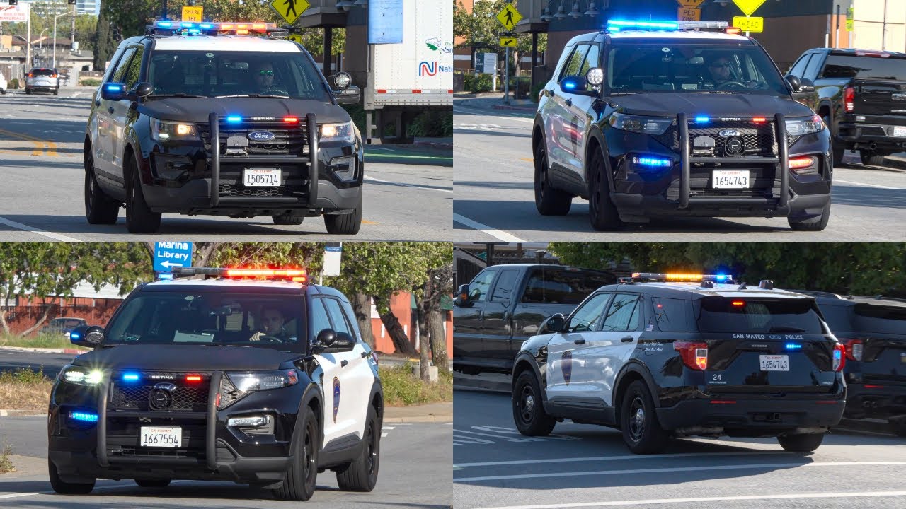 Combative Patient! San Mateo Police Units Responding to 3 to an EMS ...