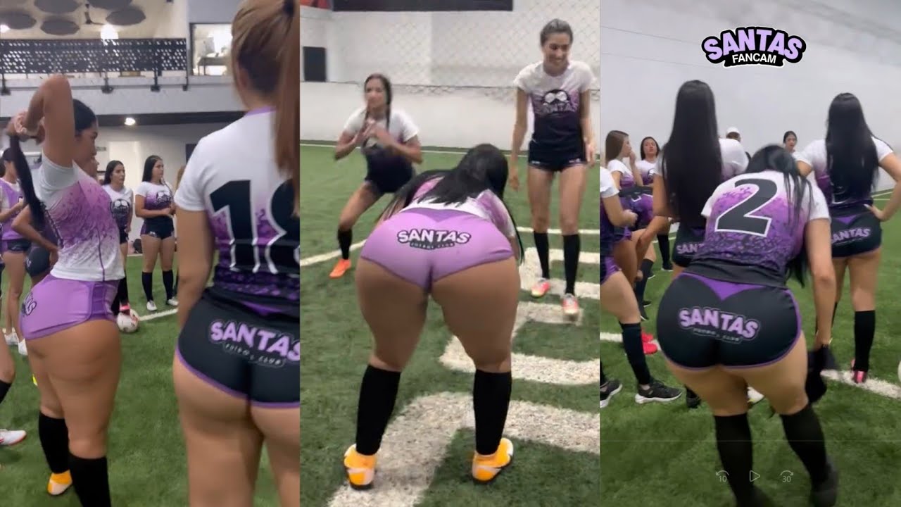 MUJER SEXY CON GRAN CULO PRACTICA JUGAR AL FÚTBOL | SANTA FÚTBOL CLUB - YouTube