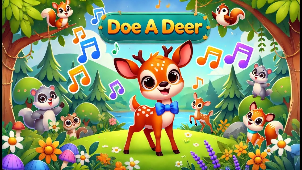 Doe a Deer - Classic Nursery Rhyme Song | Sing Along with Kids | Fun ...