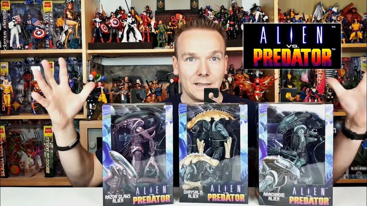 Neca Toys Aliens vs Predator Arcade Chrysalis & Razor Claws & Arachnoid ...