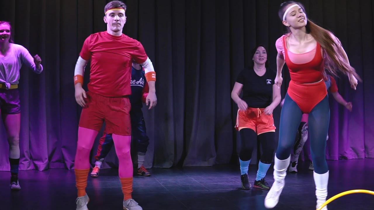 Aerobics in style of 80s - YouTube