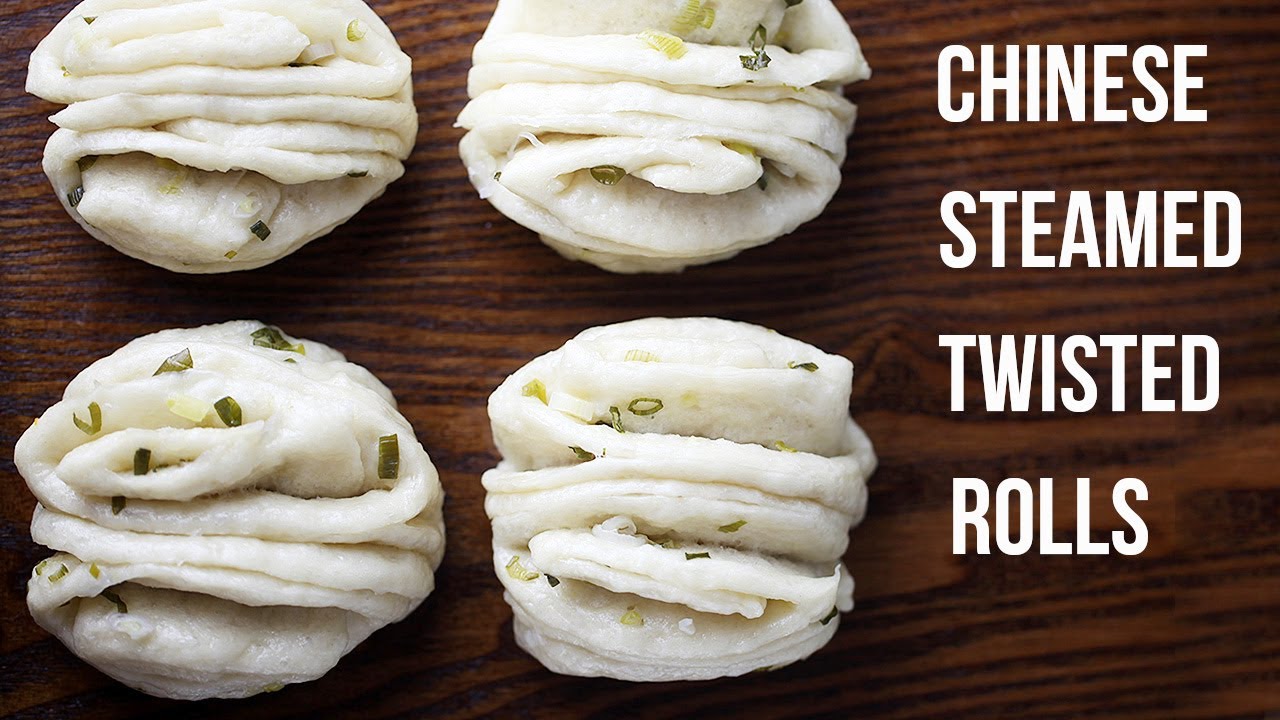 Steamed Twisted Rolls with Scallion (花卷) - Traditional Wheat Food ...