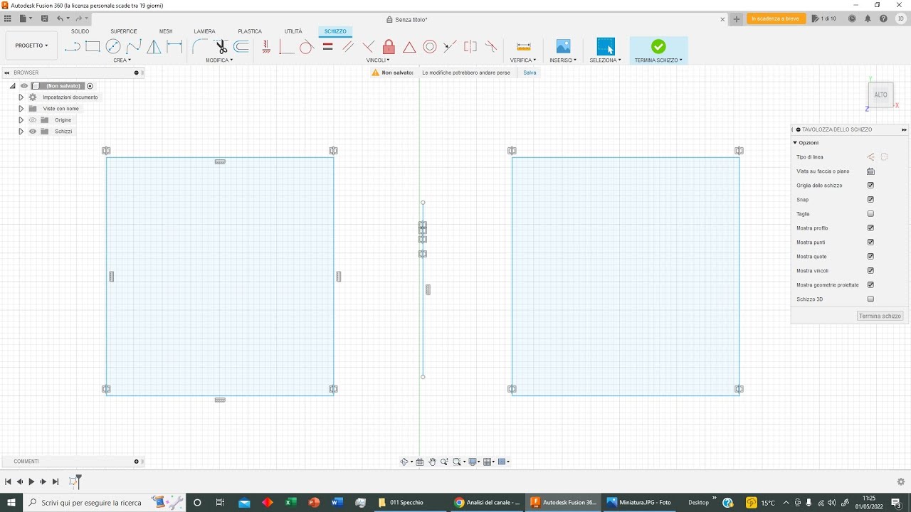 Fusion 360: Specchio 2d (011) - YouTube