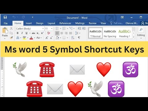 MS Word 5 Symbol Shortcut Key | How to Make Symbols in MS Word | MS ...