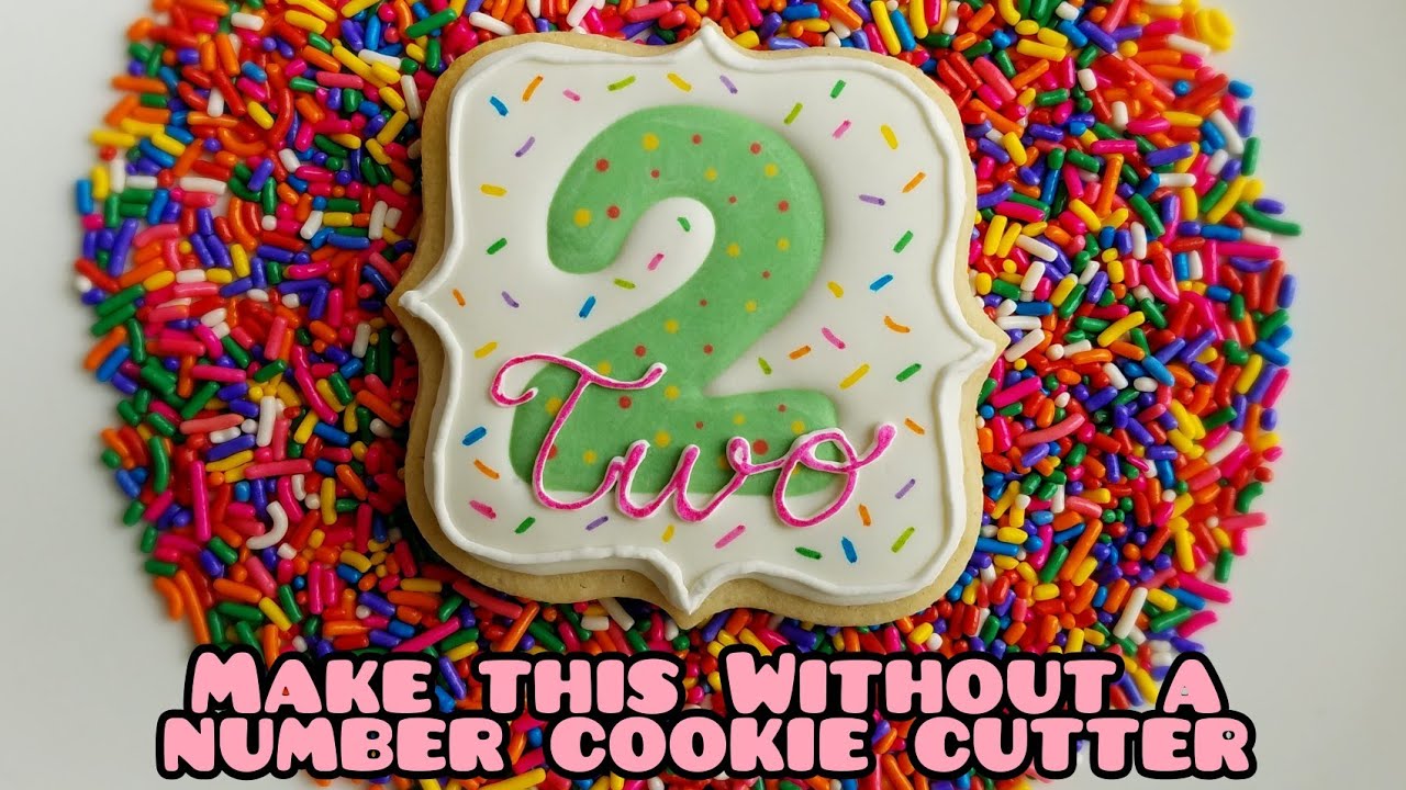 EASY Cookie Decorating ☆ Number cookie without a number cookie cutter ...