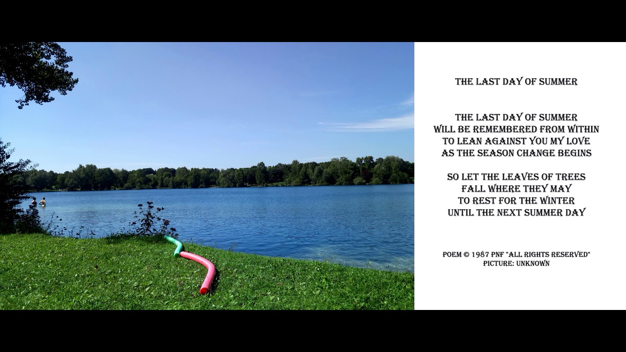 Romantic Love Poem - The Last Day of Summer - YouTube
