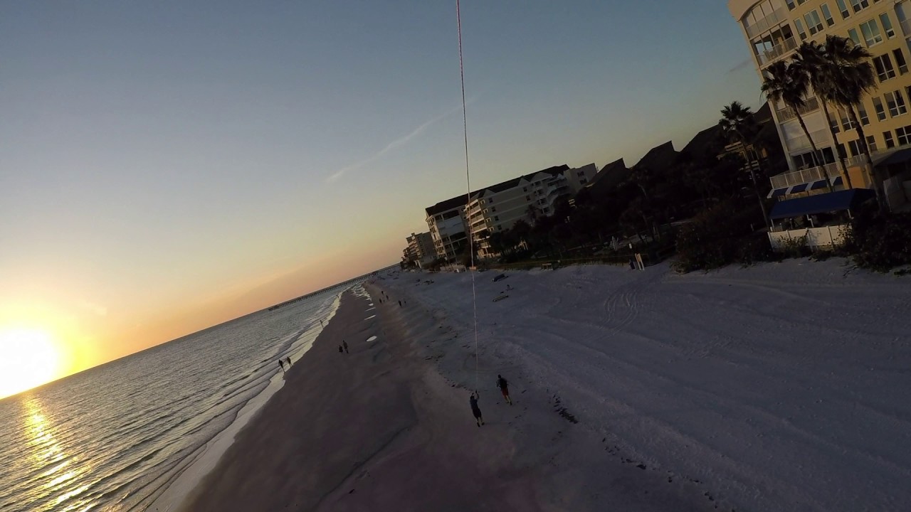 A GoPro on Kite over a Beach During an Epic Sunset - YouTube