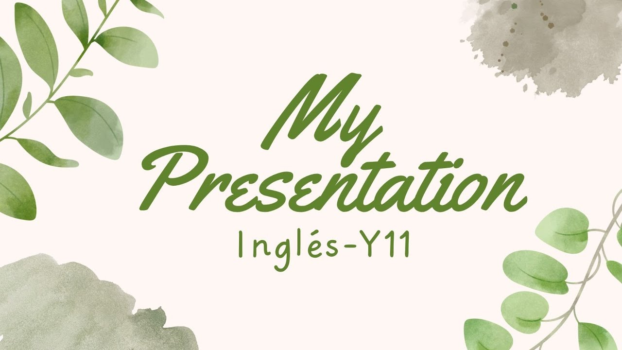 MY PRESENTATION - Course English - Y11 - YouTube