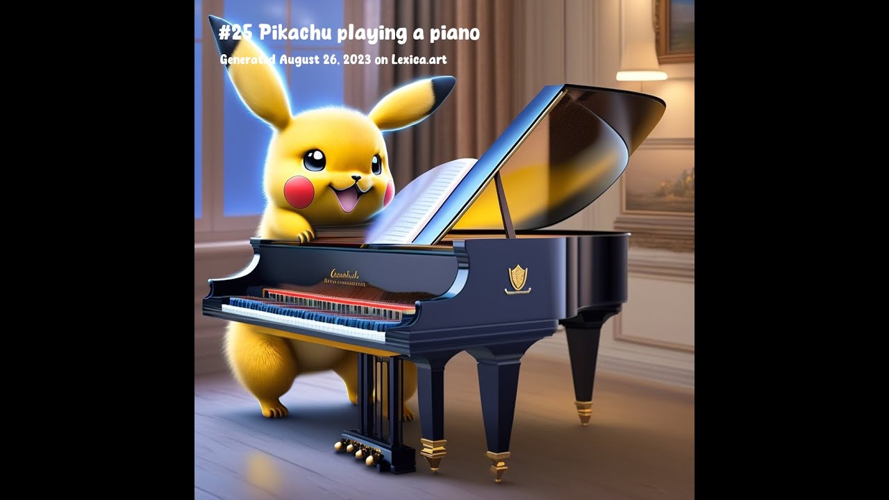 AI art of Pokemon playing instruments - YouTube