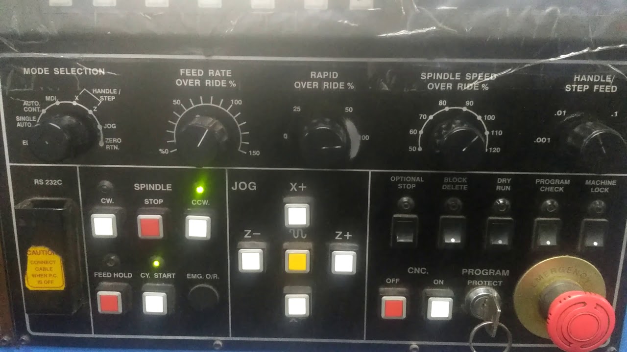 FANUC CNC Control panel - YouTube