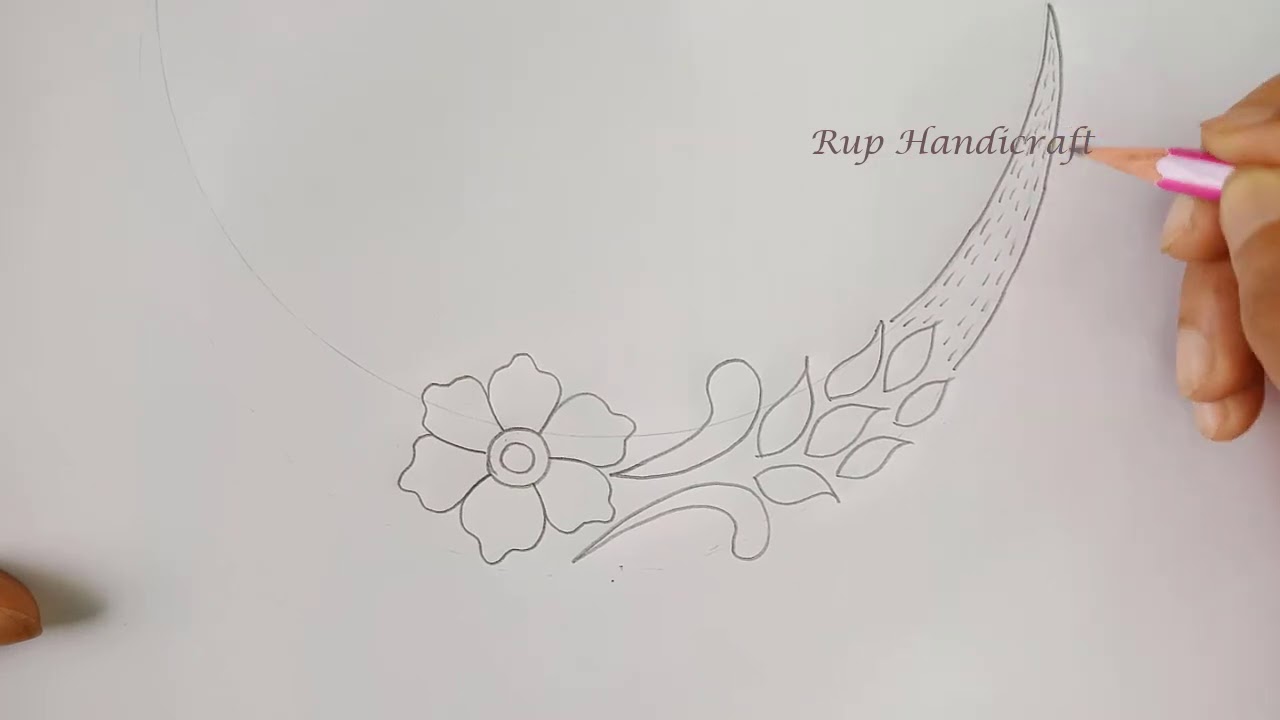 Neckline design Drawing tutorial -10, How to draw Neckline for dresses ...